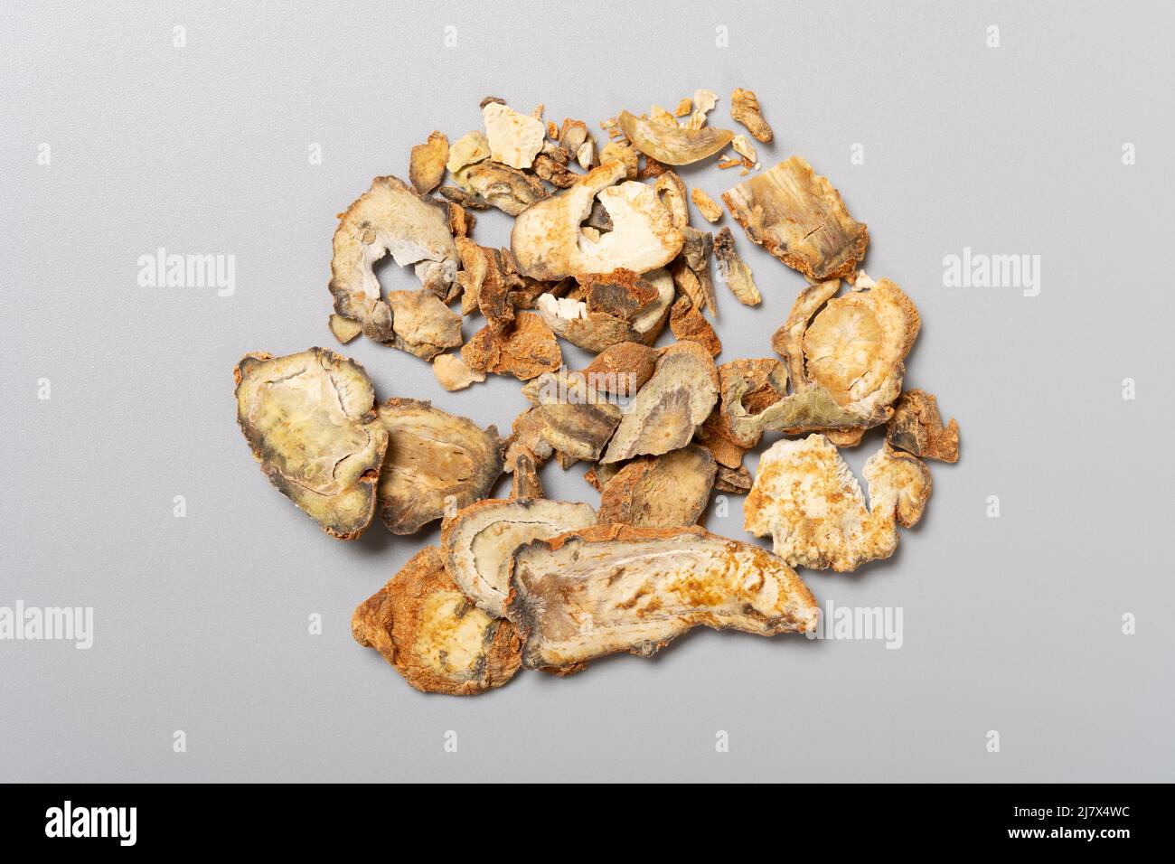 top view herb SanQi or Notoginseng Radix et Rhizoma or Sanchi Stock ...