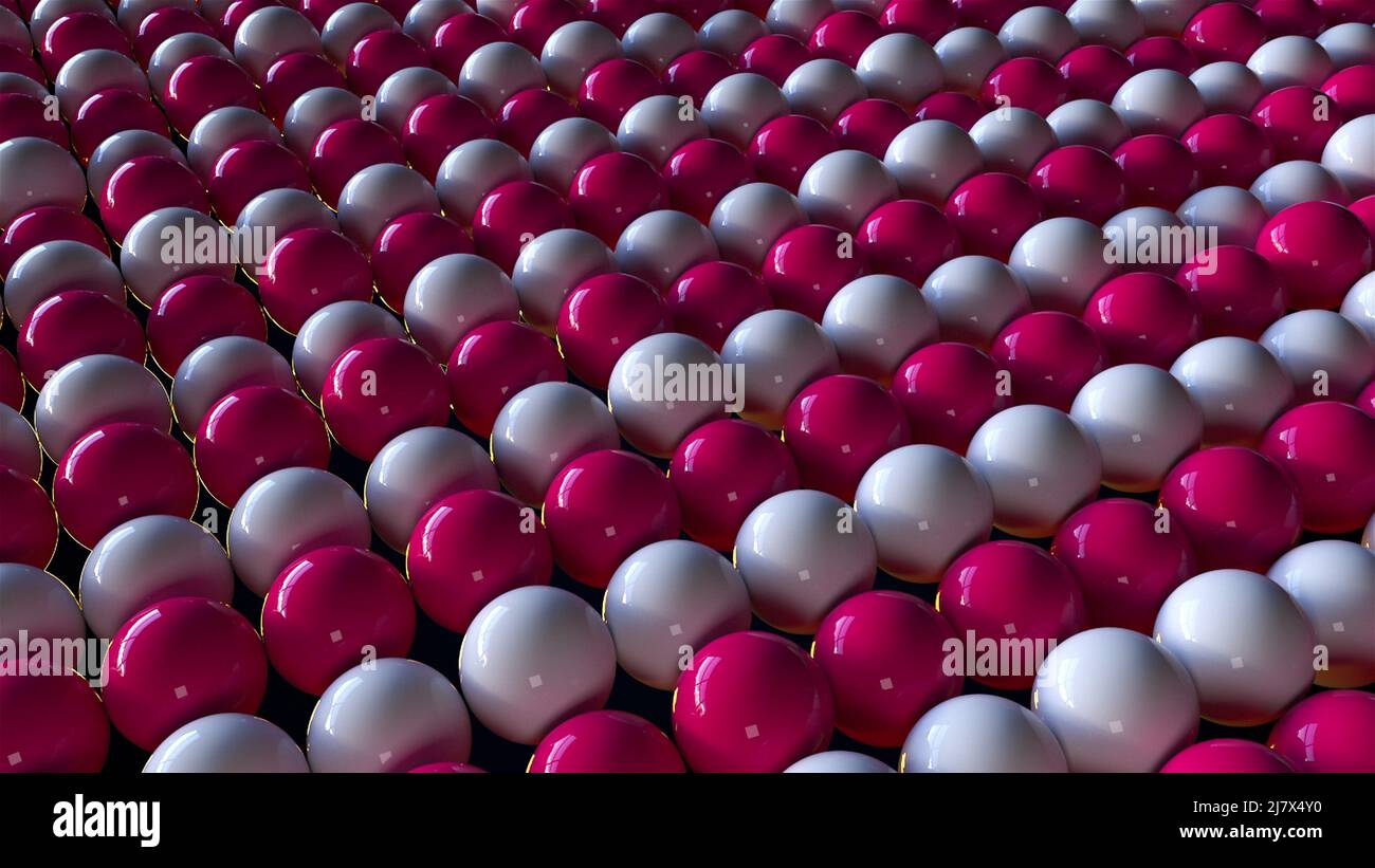 Red and white spheres. Computer generated 3d render Stock Photo - Alamy