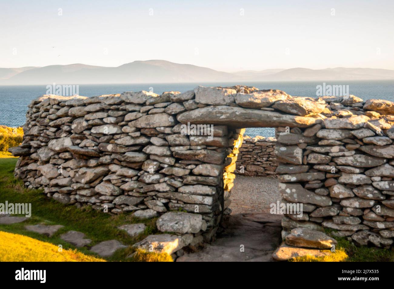 Dunbeg Fort on Dingle Bay in Ireland across to the Macgillycuddy's ...