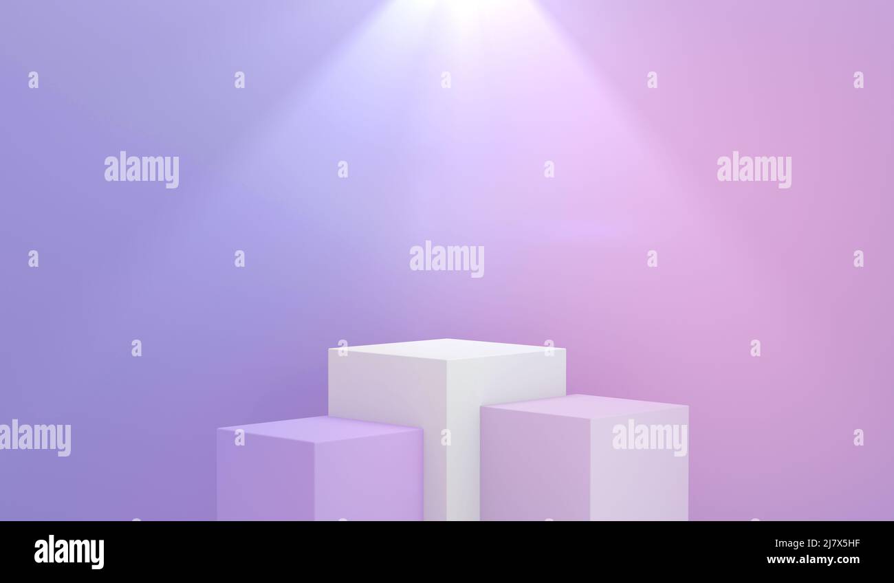 Highlights and tree podiums for winner on gradient background. Empty ...