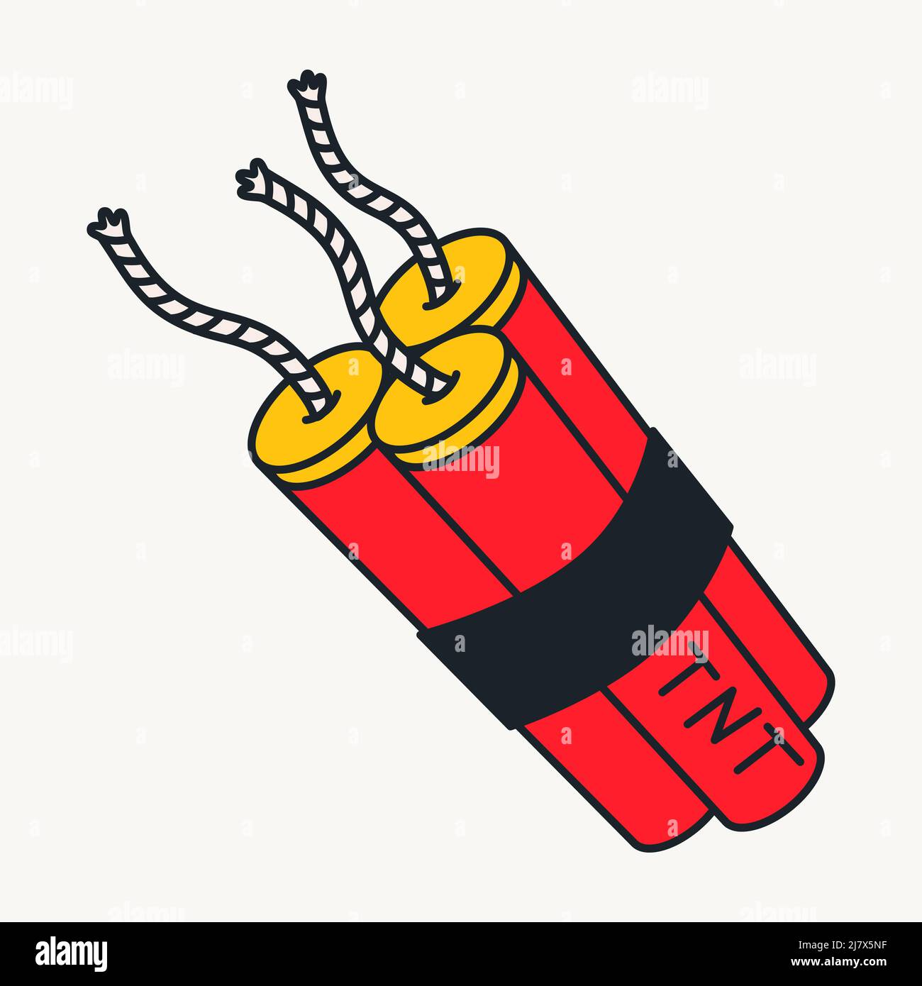 Cartoon vector funny cute Comic characters, dynamite Stock Vector Image ...