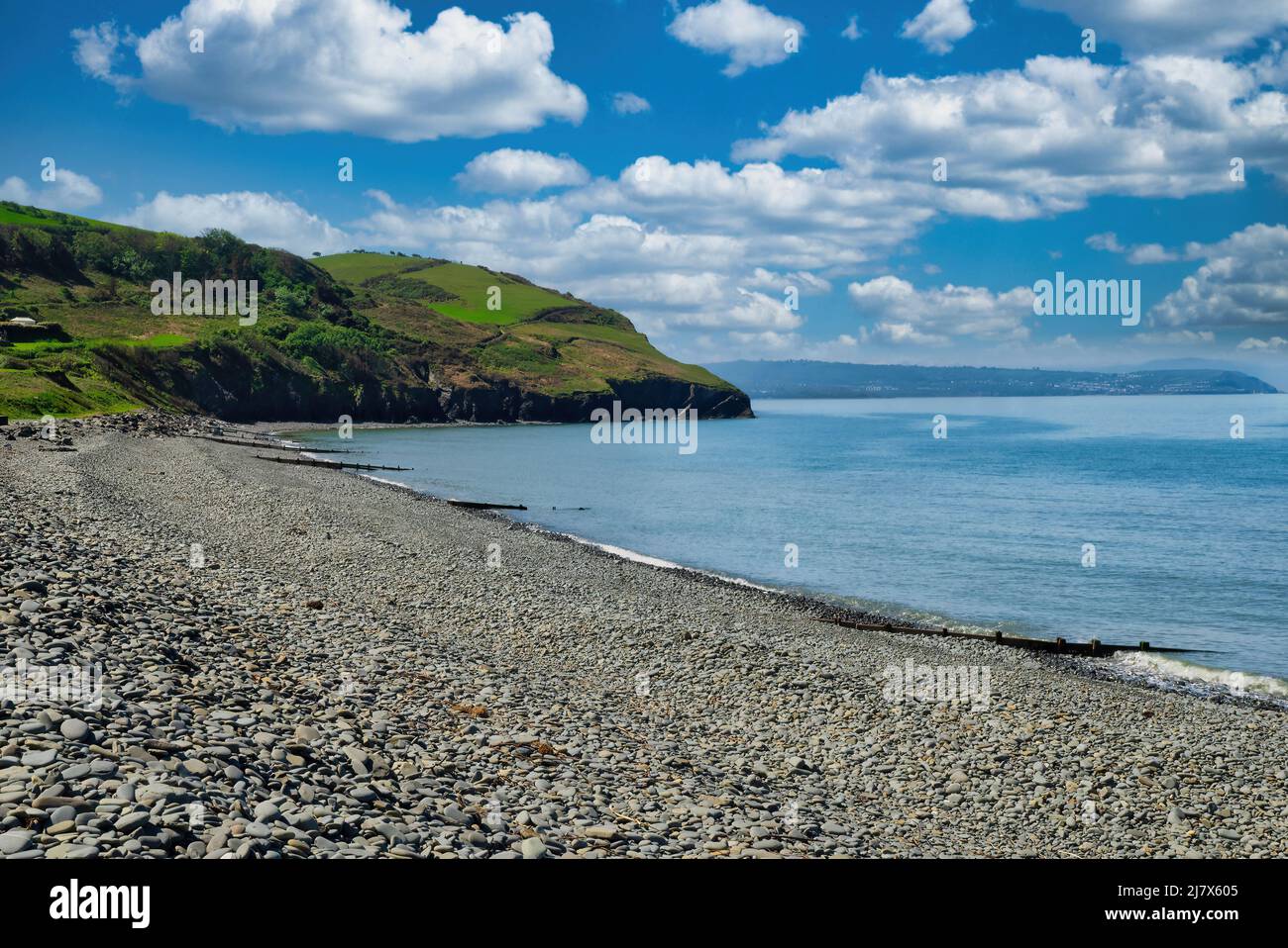 A stretch of the beautiful Cardigan Bay in Wales looking from the ...