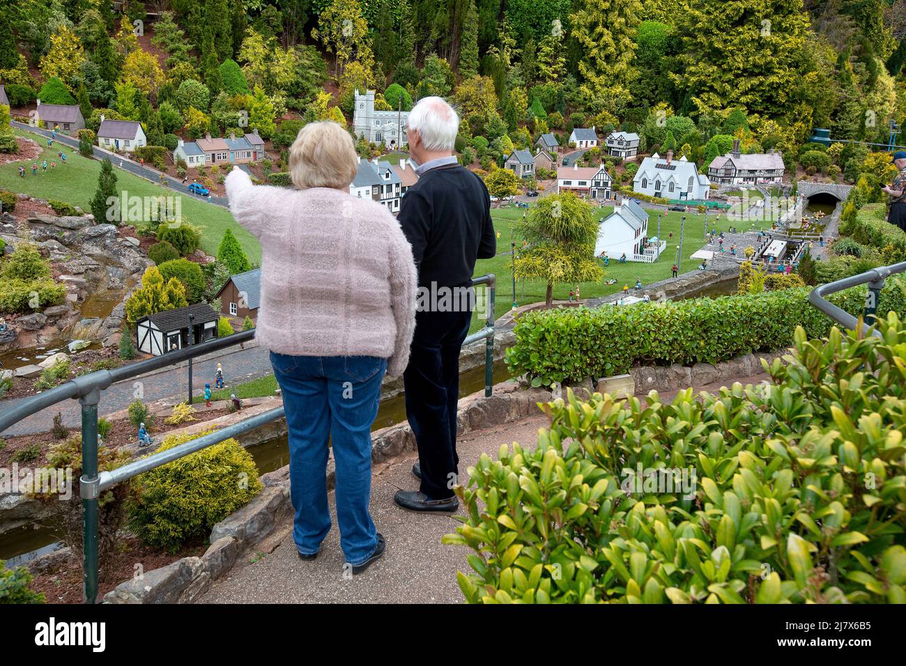 General view of the Babbacombe Model village, Torquay, Devon, UK Stock ...