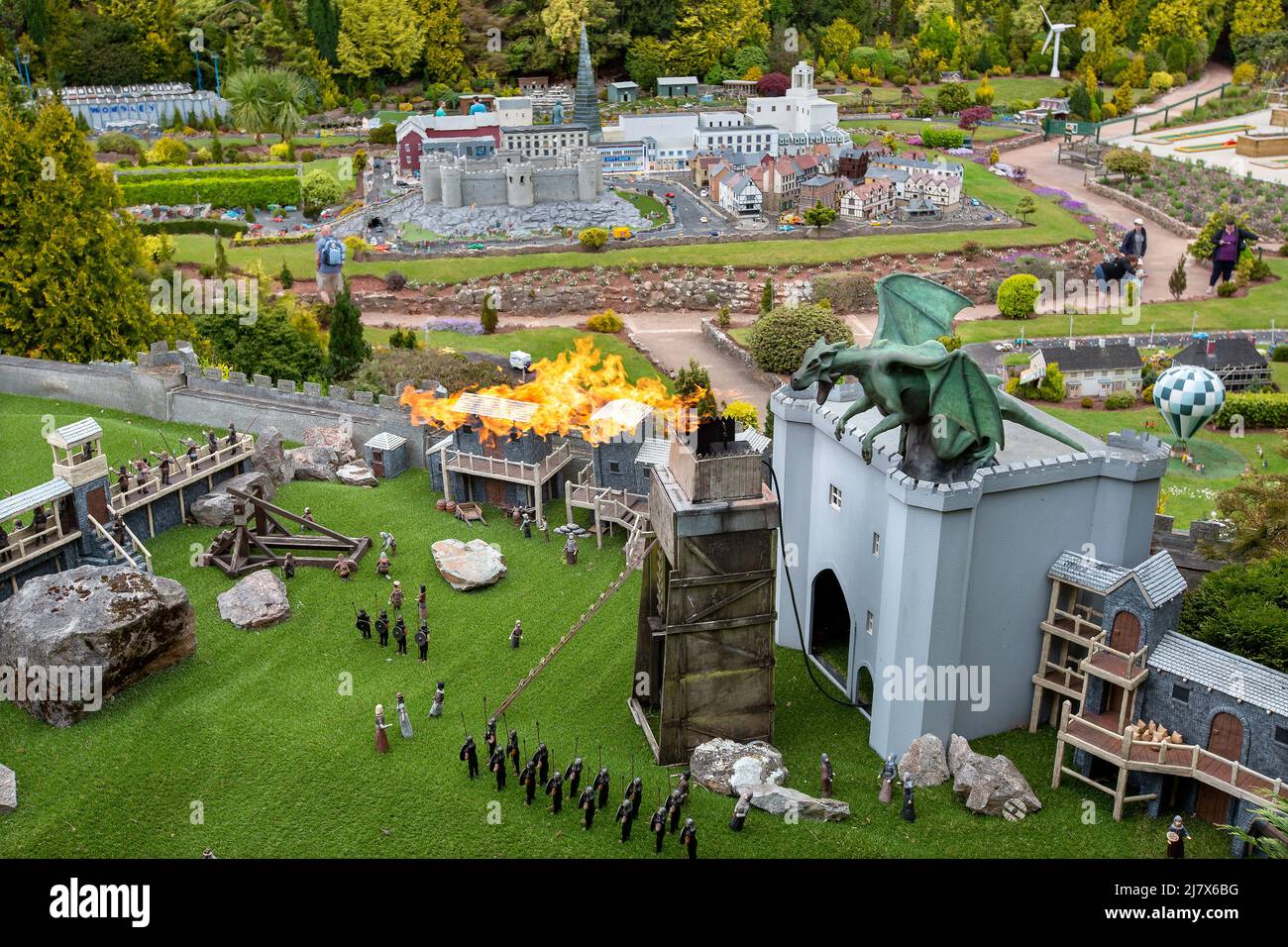 General view of the Babbacombe Model village, Torquay, Devon, UK Stock ...