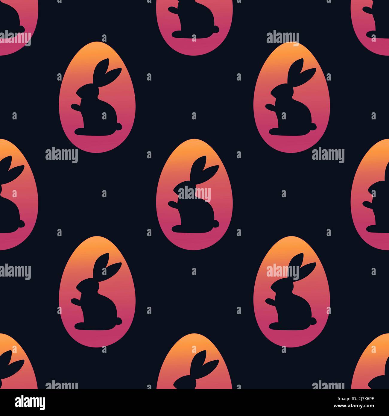 Easter seamless eggs and rabbit pattern for fabrics and textiles and packaging and Christmas ...