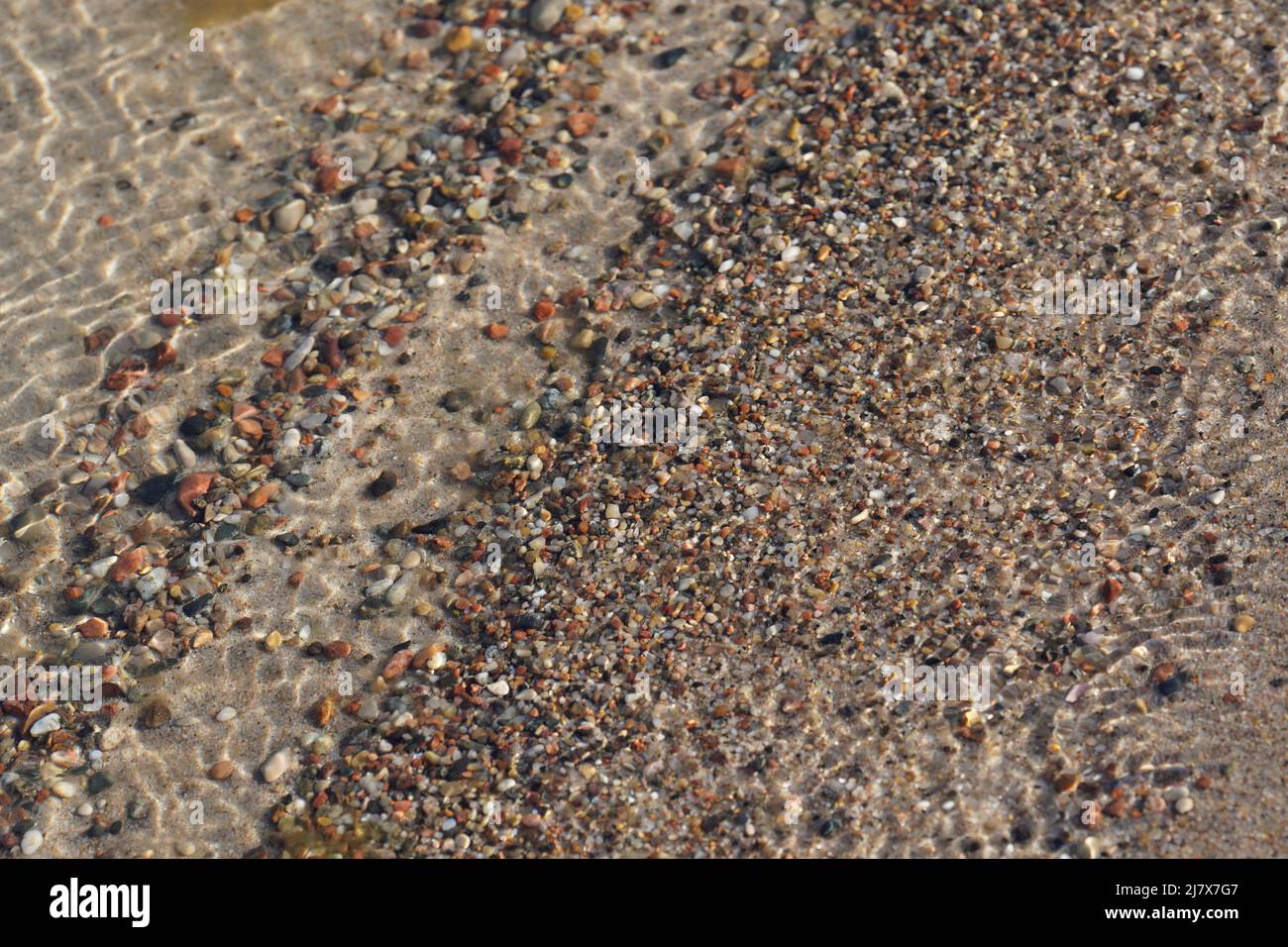 sand with small pebbles and shells on the seashore Stock Photo - Alamy