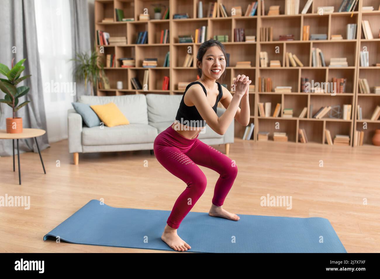 At home exercising hi-res stock photography and images - Alamy