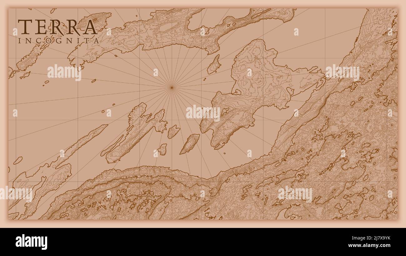 Ancient abstract earth relief old map. Generated conceptual vector ...