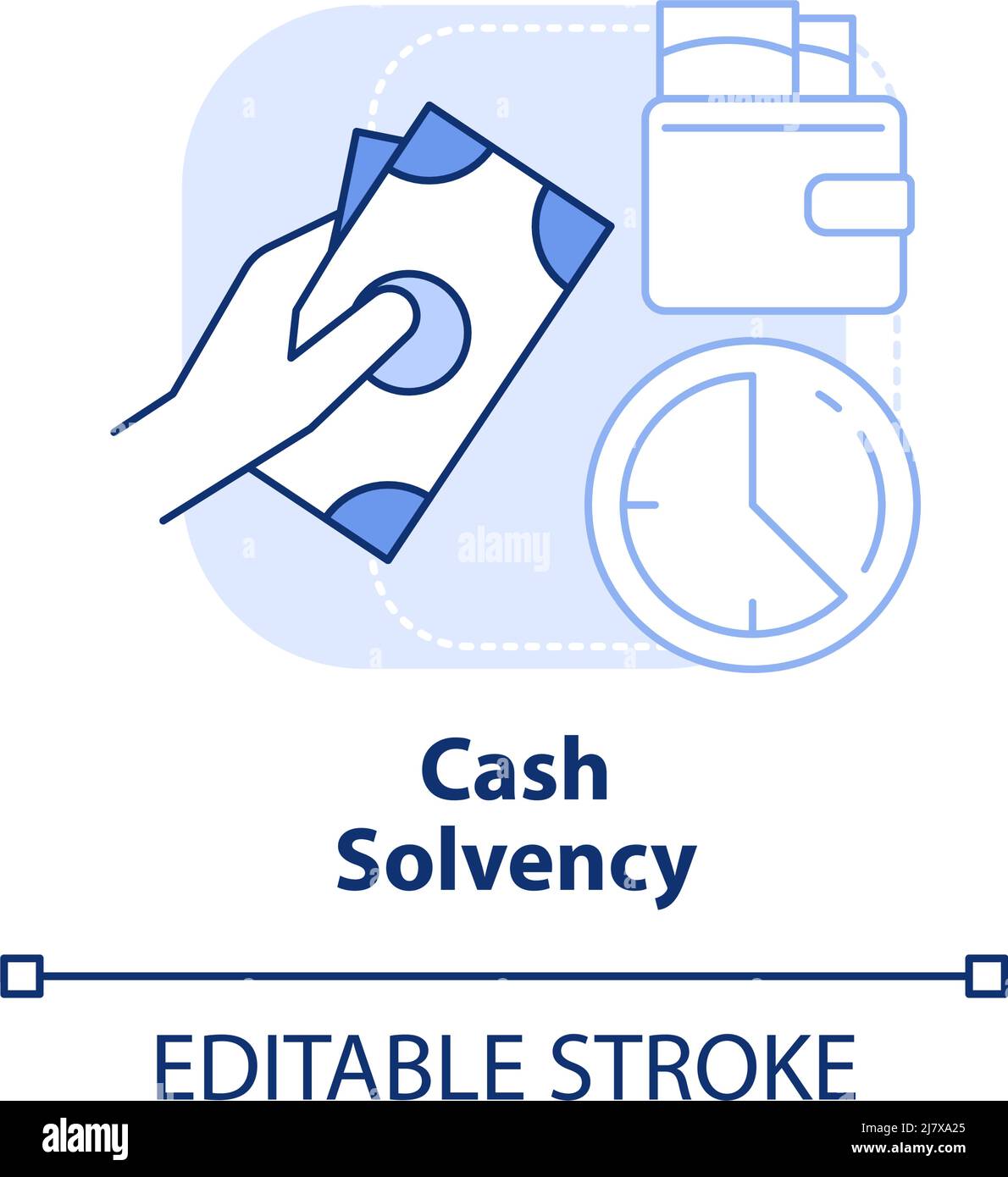 Cash solvency light blue concept icon Stock Vector Image & Art - Alamy