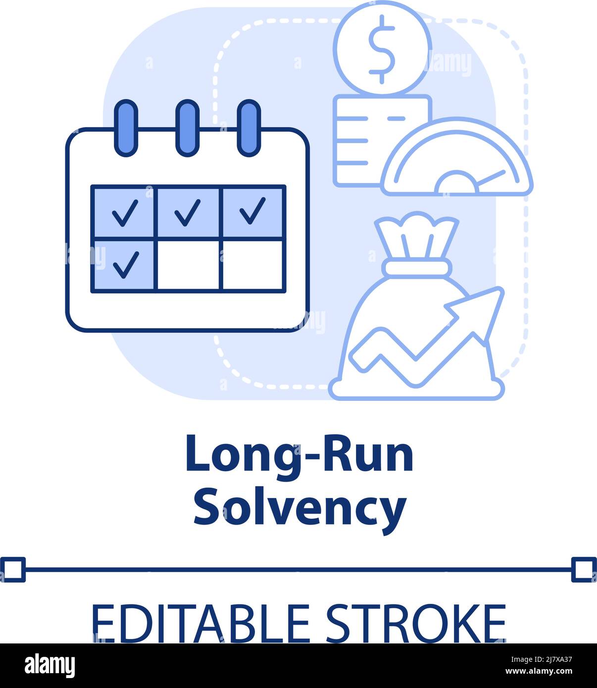 Long run solvency light blue concept icon Stock Vector Image & Art - Alamy