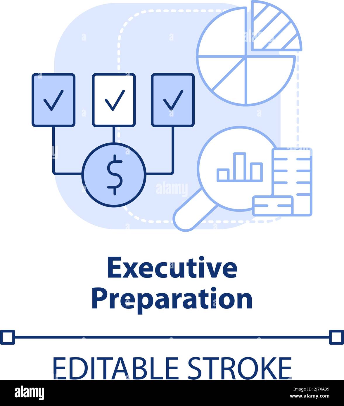 Executive preparation light blue concept icon Stock Vector Image & Art ...