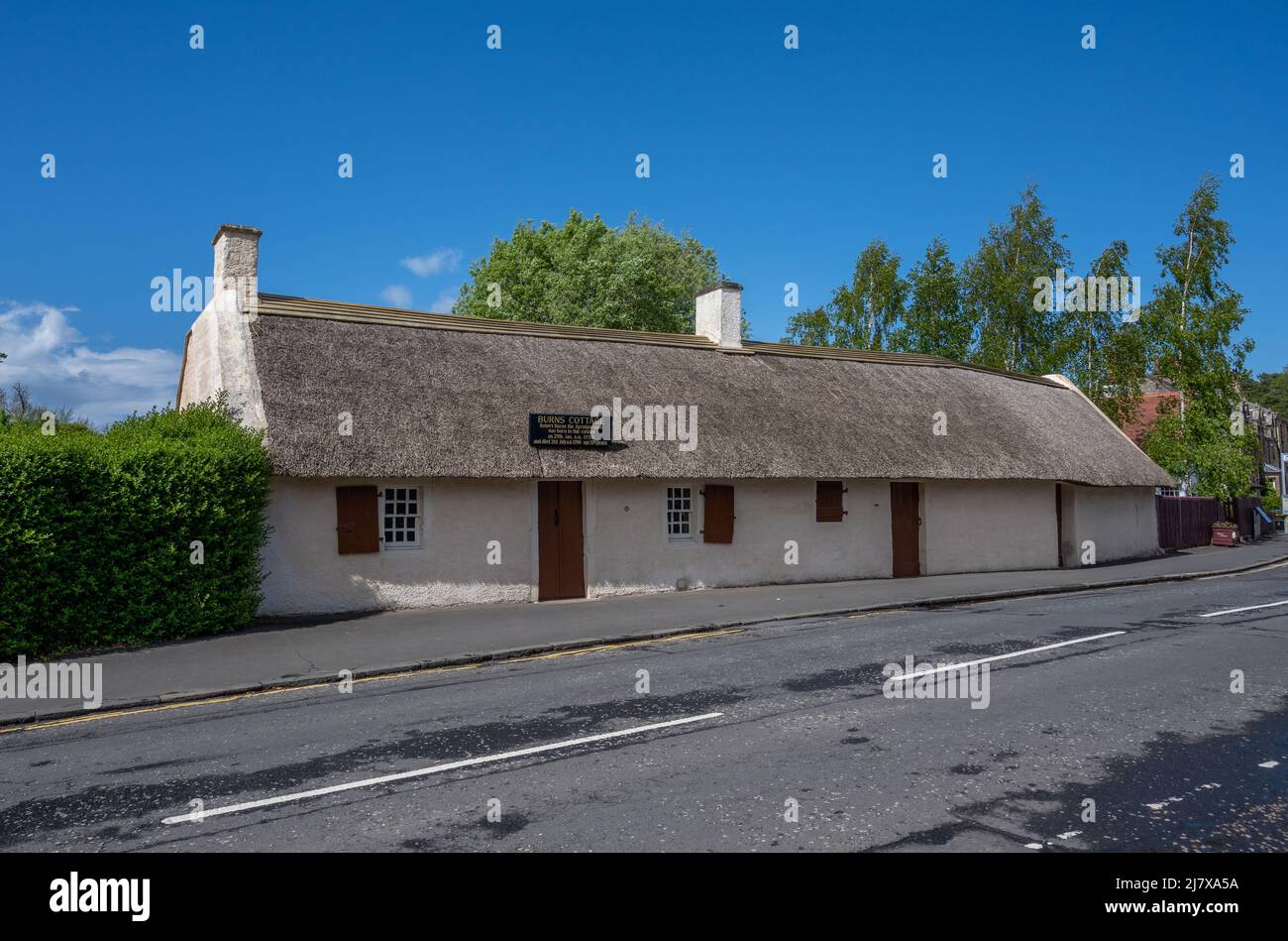 Burns Cottage, the first home of Robert Burns in Alloway Stock Photo ...