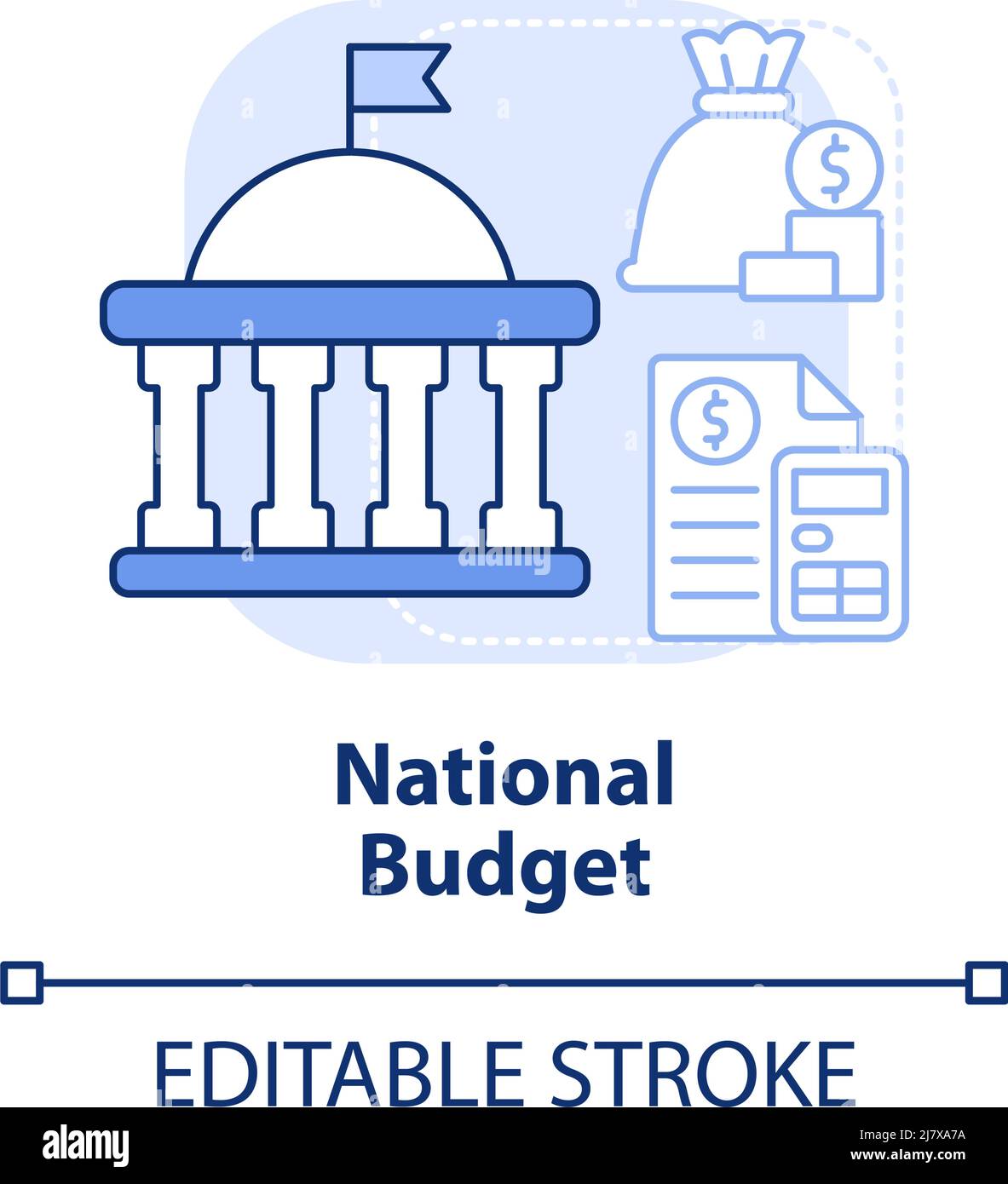 National budget light blue concept icon Stock Vector Image & Art - Alamy