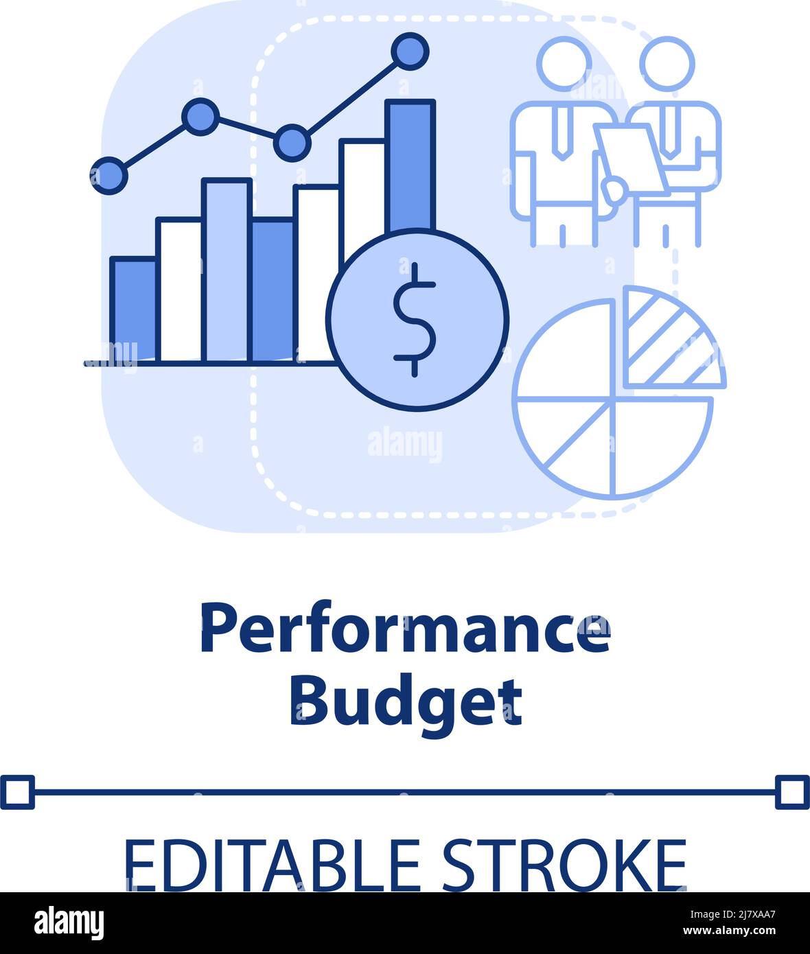 Performance budget light blue concept icon Stock Vector Image & Art - Alamy
