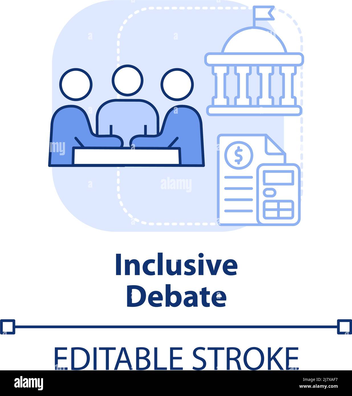 Inclusive debate light blue concept icon Stock Vector Image & Art - Alamy