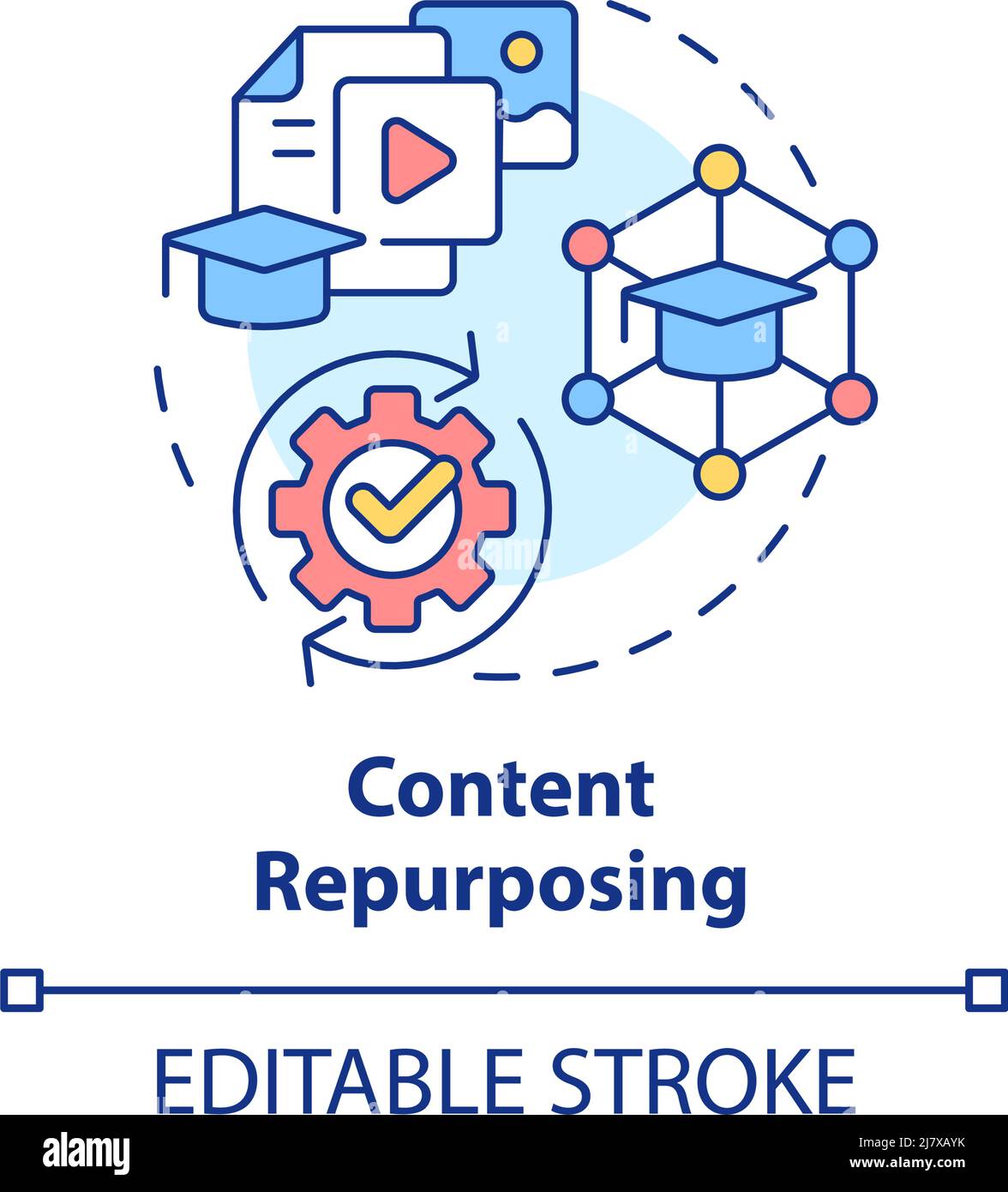 Content repurposing concept icon Stock Vector Image & Art - Alamy
