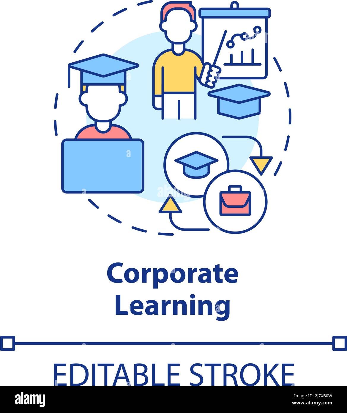Corporate learning concept icon Stock Vector Image & Art - Alamy