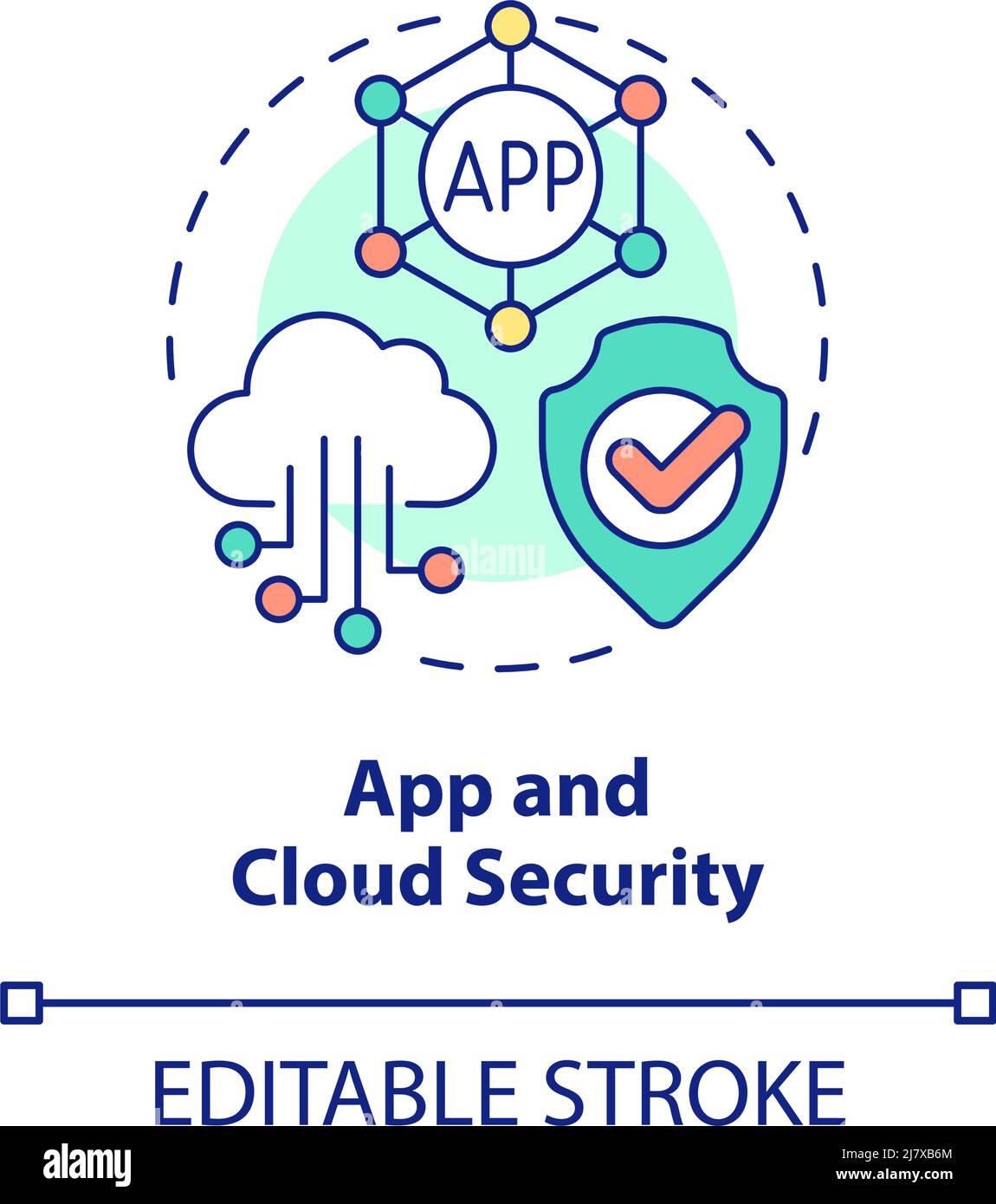App and cloud security concept icon Stock Vector Image & Art - Alamy