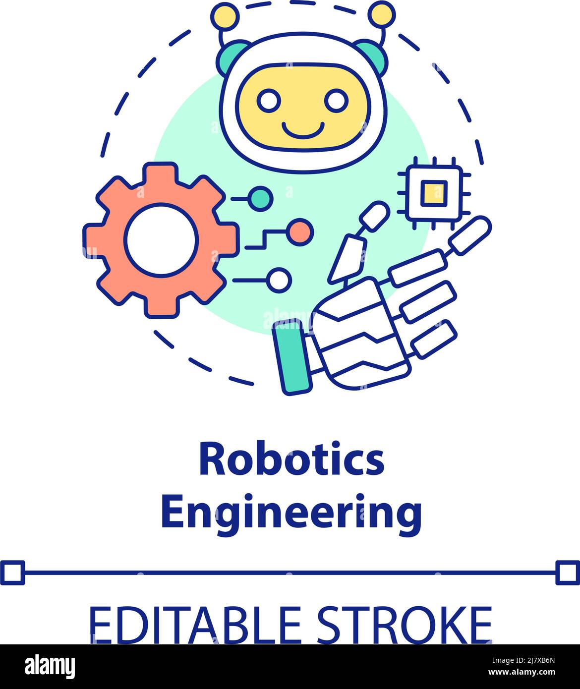 Robotics engineering concept icon Stock Vector Image & Art - Alamy