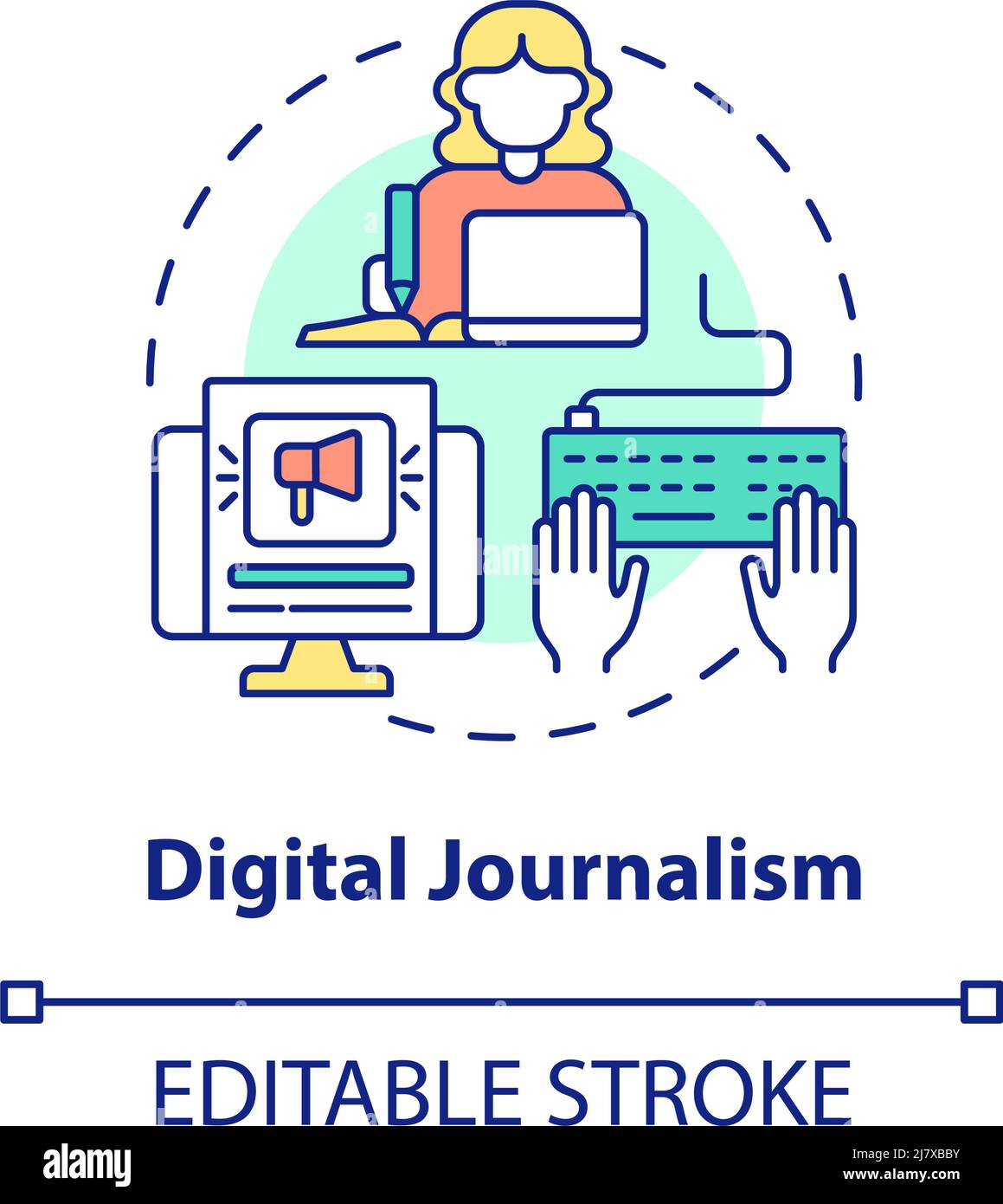 Digital journalism concept icon Stock Vector Image & Art - Alamy