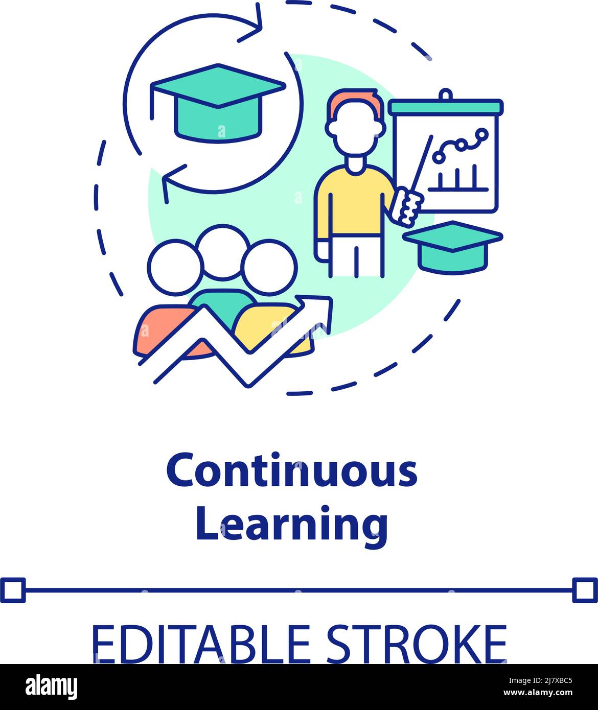 Continuous learning concept icon Stock Vector Image & Art - Alamy