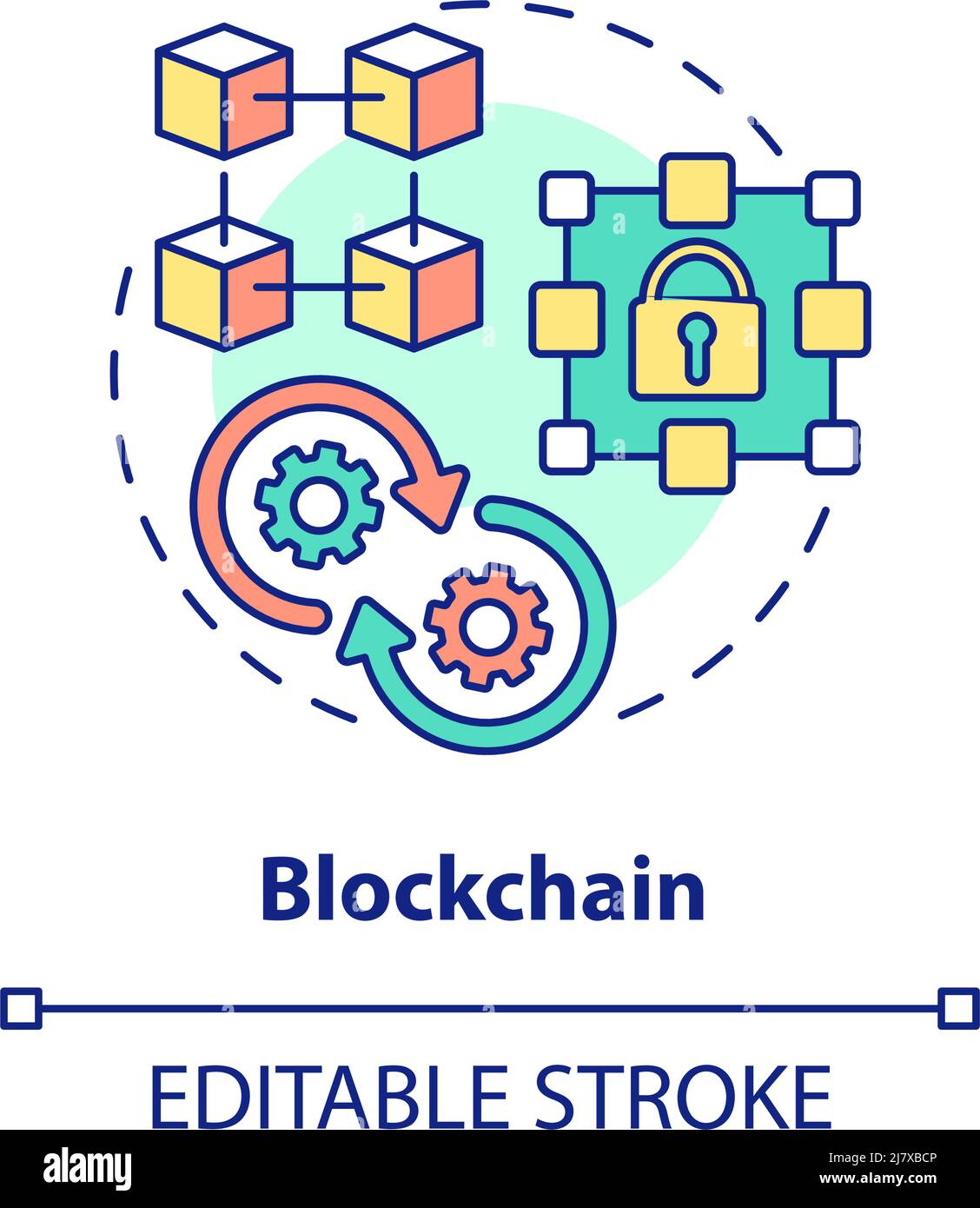 Blockchain concept icon Stock Vector Image & Art - Alamy