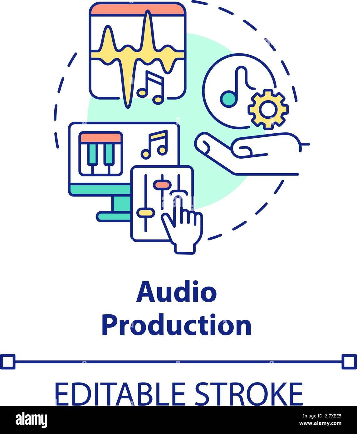 Audio production concept icon Stock Vector Image & Art - Alamy