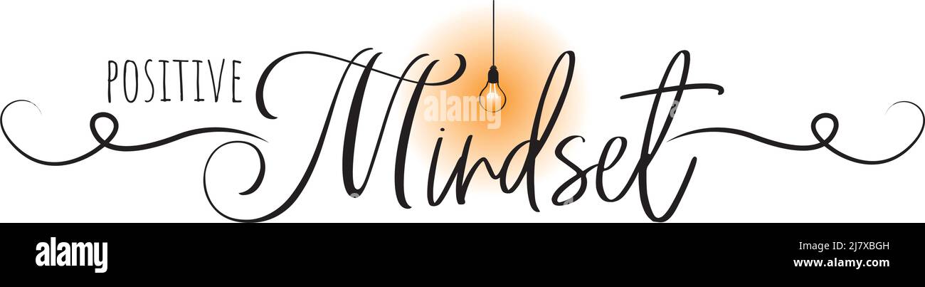 Positive mindset, vector. Motivational inspirational positive quote ...
