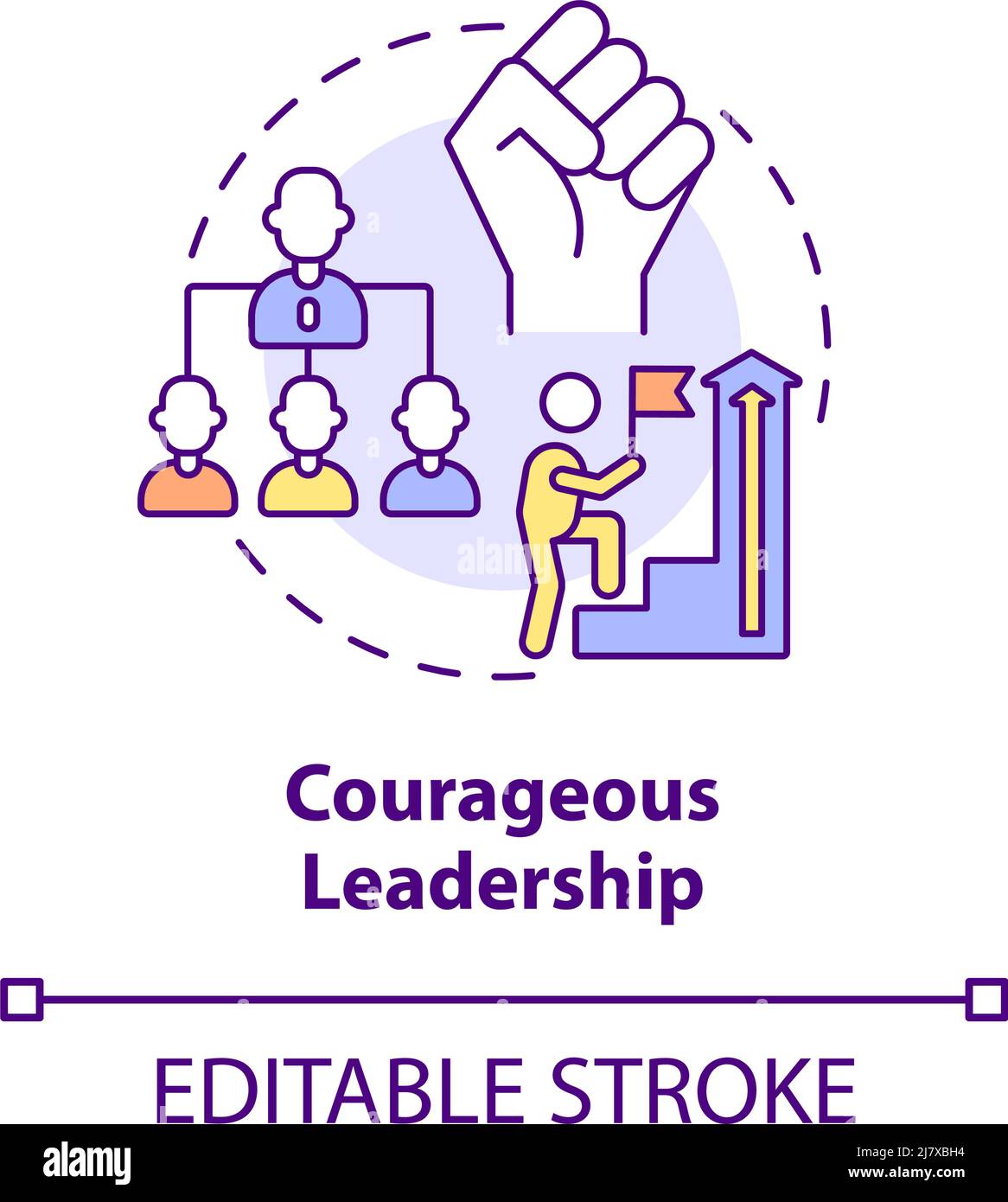 Courageous leadership concept icon Stock Vector Image & Art - Alamy