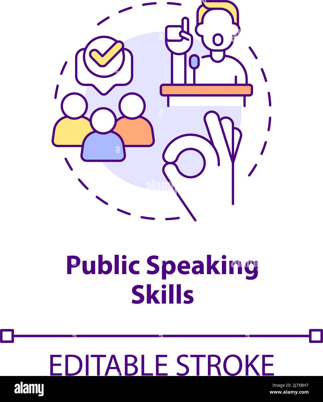 Public speaking skills concept icon Stock Vector Image & Art - Alamy