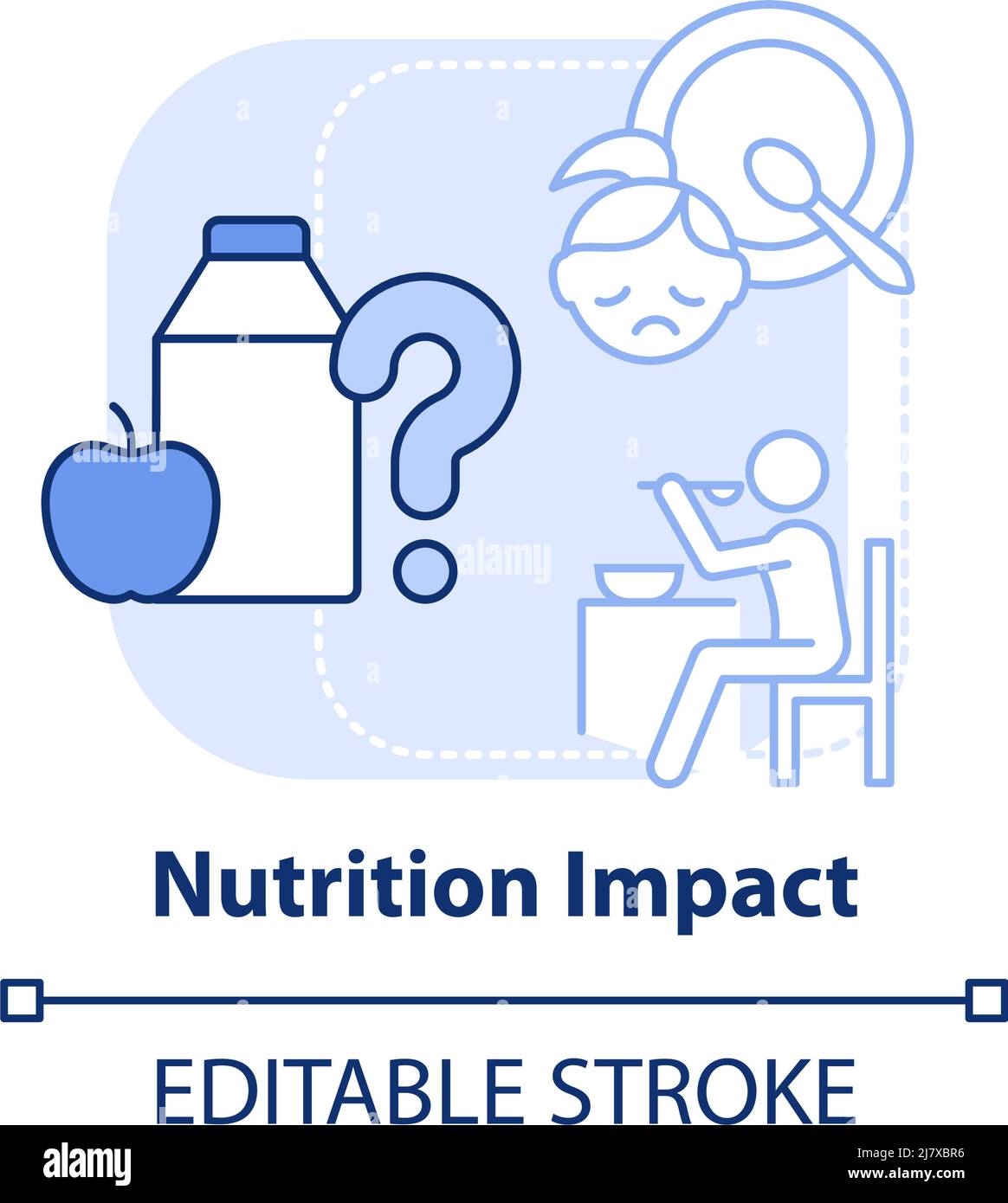 Nutrition impact light blue concept icon Stock Vector Image & Art - Alamy