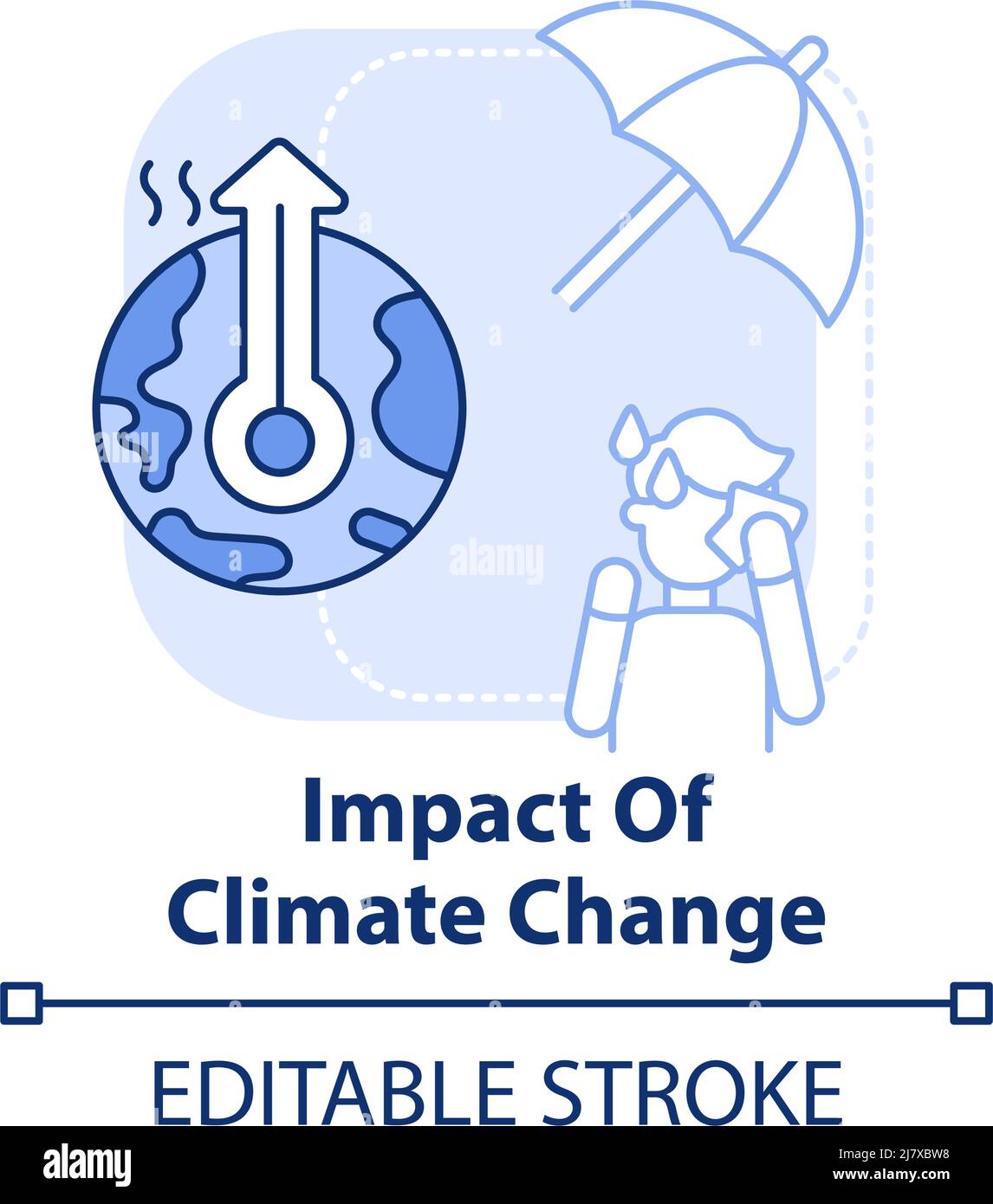 Impact of climate change light blue concept icon Stock Vector Image ...