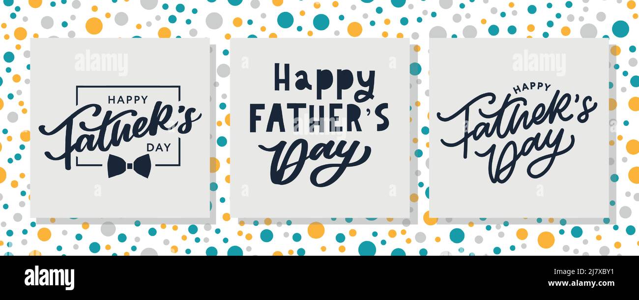 Happy Father s Day Calligraphy greeting card. Vector illustration Stock ...