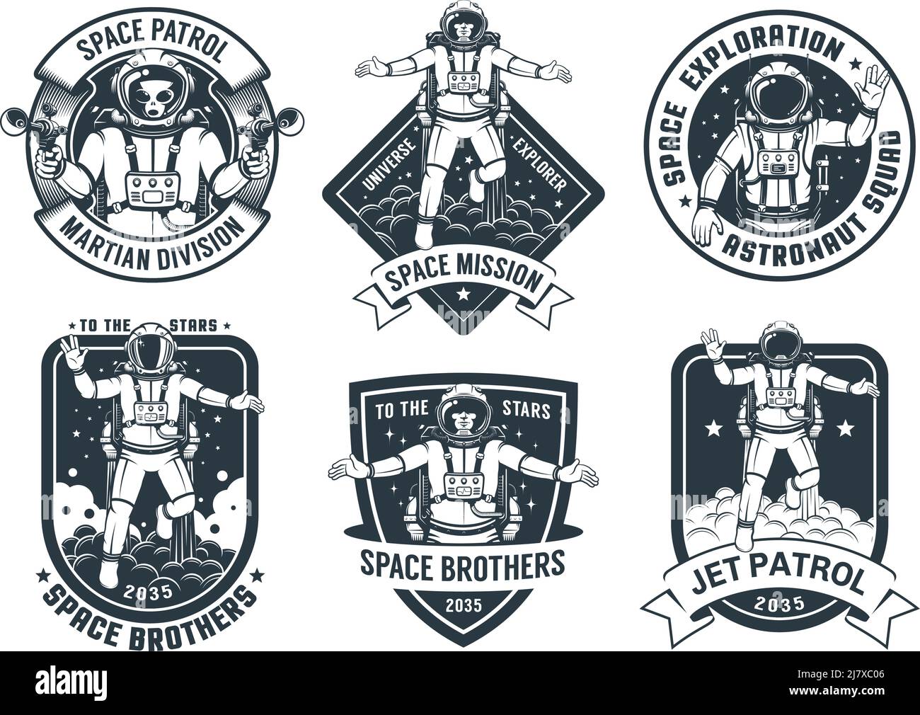 Alien space outer retro Cut Out Stock Images & Pictures - Alamy