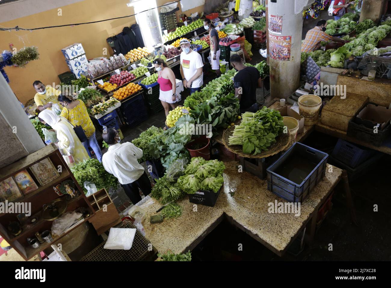 Port Louis Central Market Stock Photo - Alamy