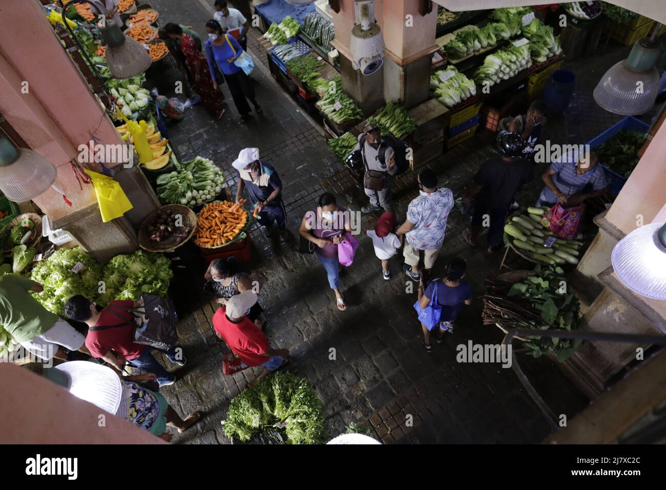 Port Louis Central Market Stock Photo - Alamy