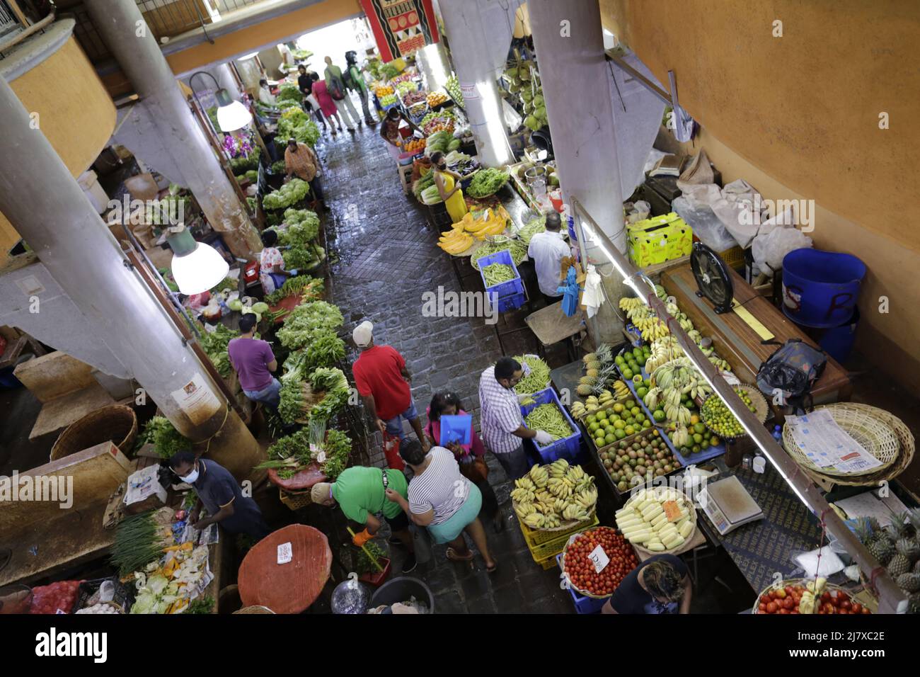 Port Louis Central Market Stock Photo - Alamy