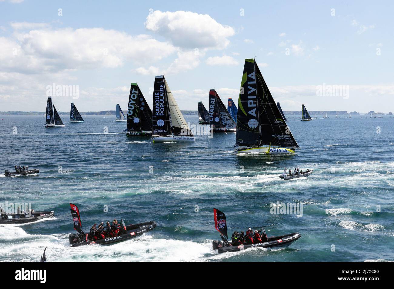 Fleet, ambiance, illustration during the start of the Guyader Bermudes ...