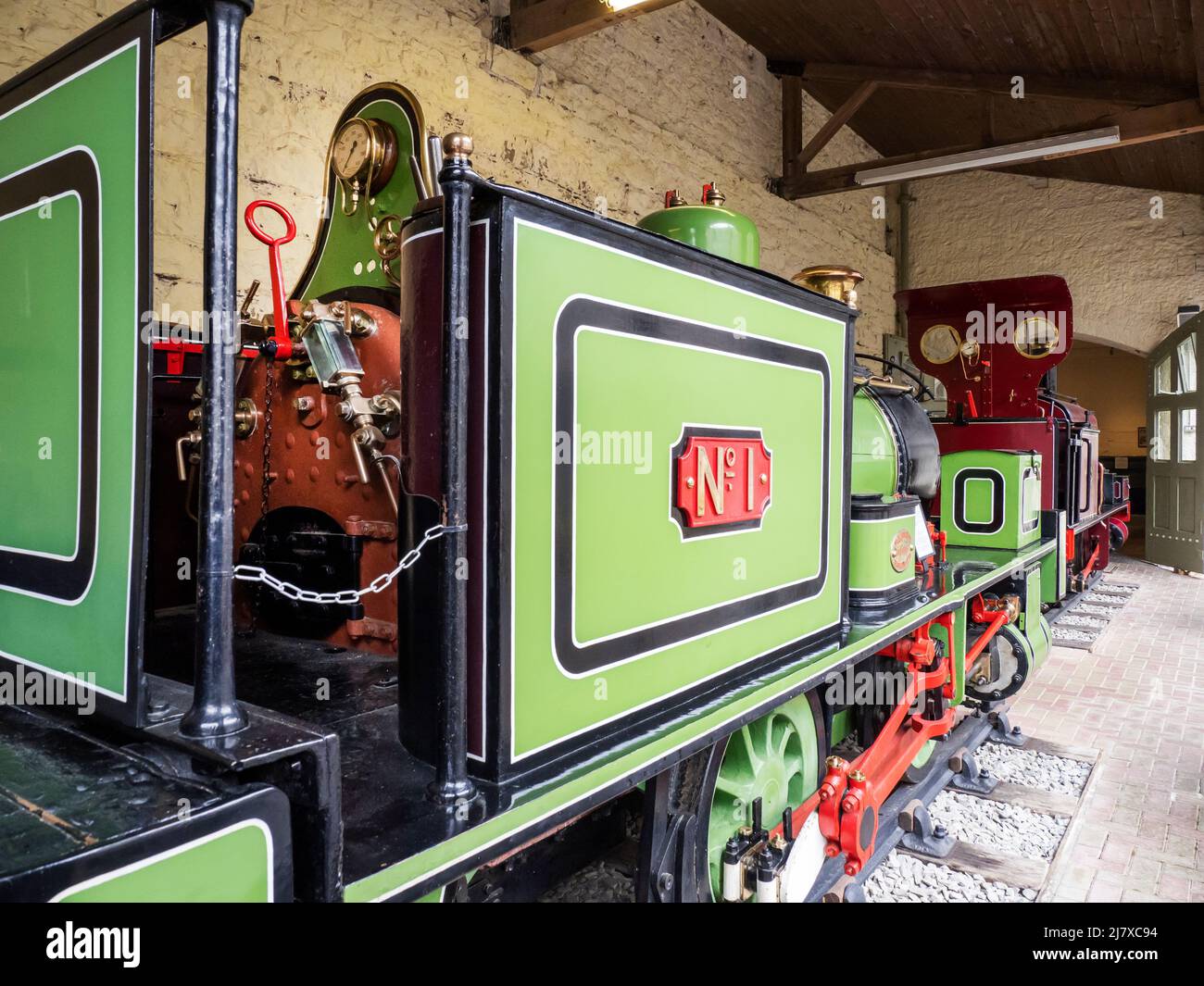 Old steam engines at Penrhyn Castle, Bangor, North Wales, UK Stock ...