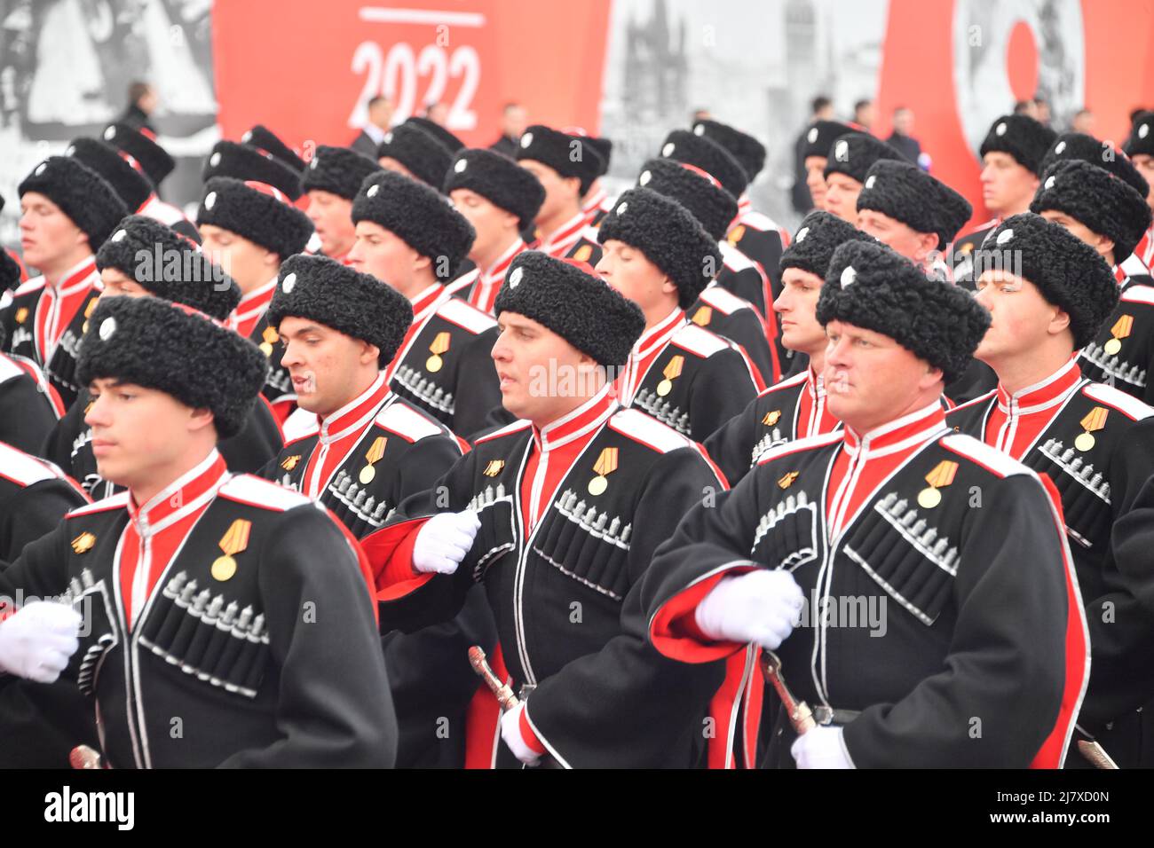 Moscow. Ceremonial calculation of the All-Russian Kuban society during ...