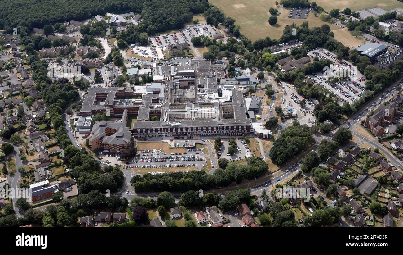 aerial view of Rotherham General Hospital, South Yorkshire Stock Photo ...