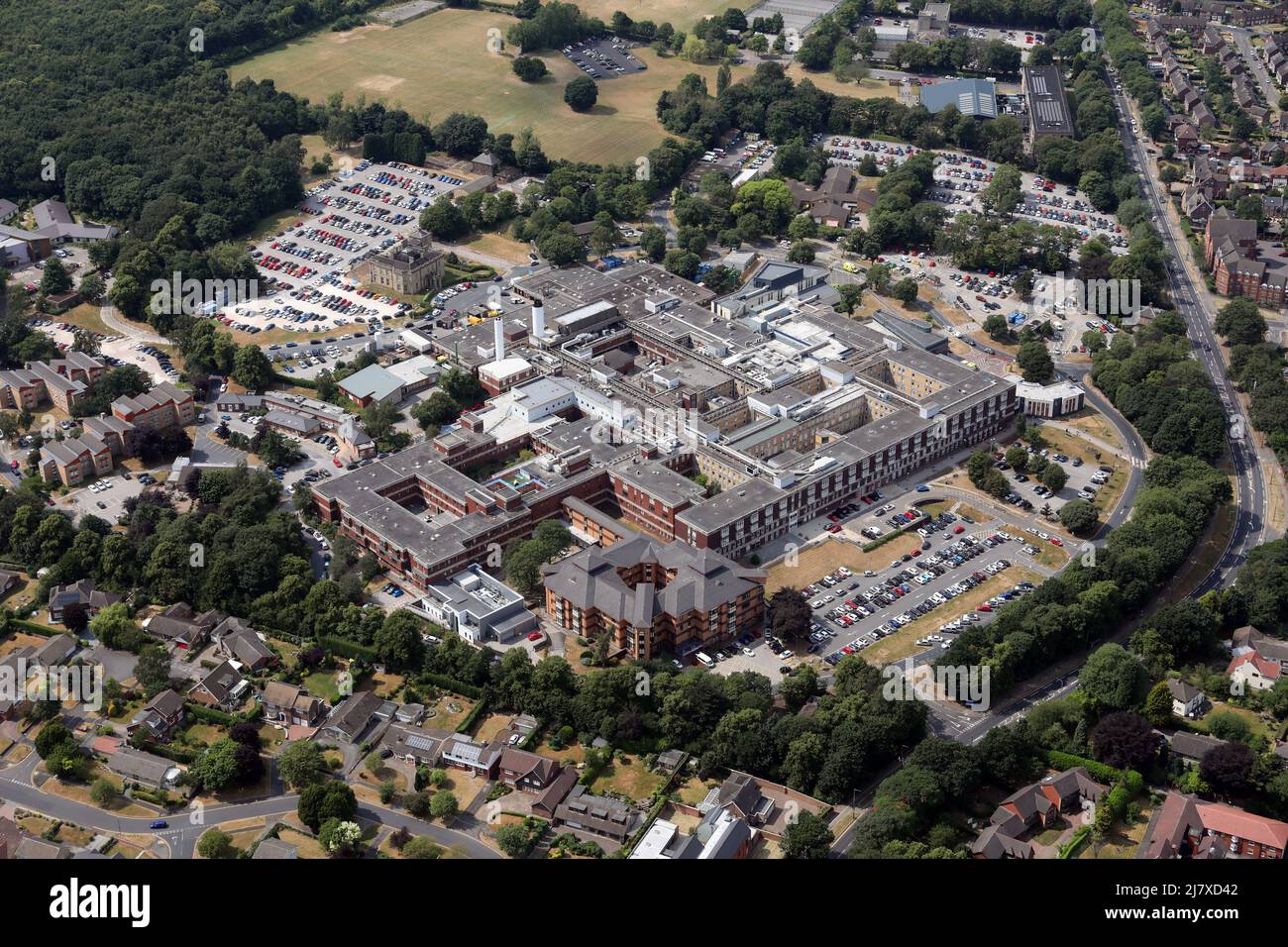 aerial view of Rotherham General Hospital, South Yorkshire Stock Photo ...