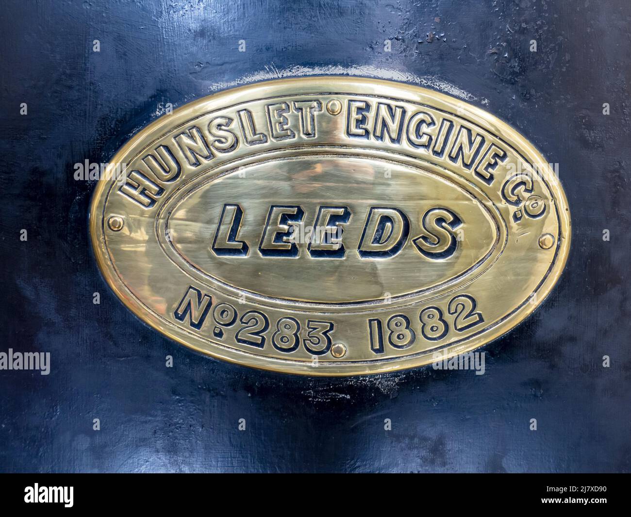 Plaque on an old steam engine hi-res stock photography and images - Alamy