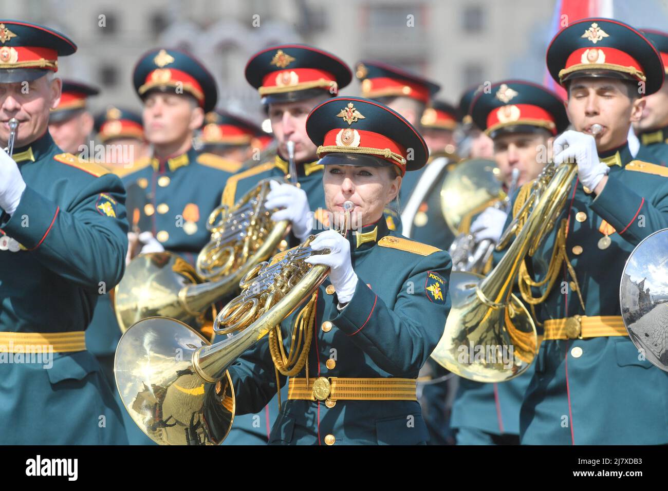 Moscow. The military parade devoted to the 77th anniversary of the ...