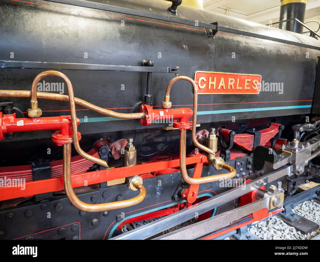 Old steam engines at Penrhyn Castle, Bangor, North Wales, UK Stock ...