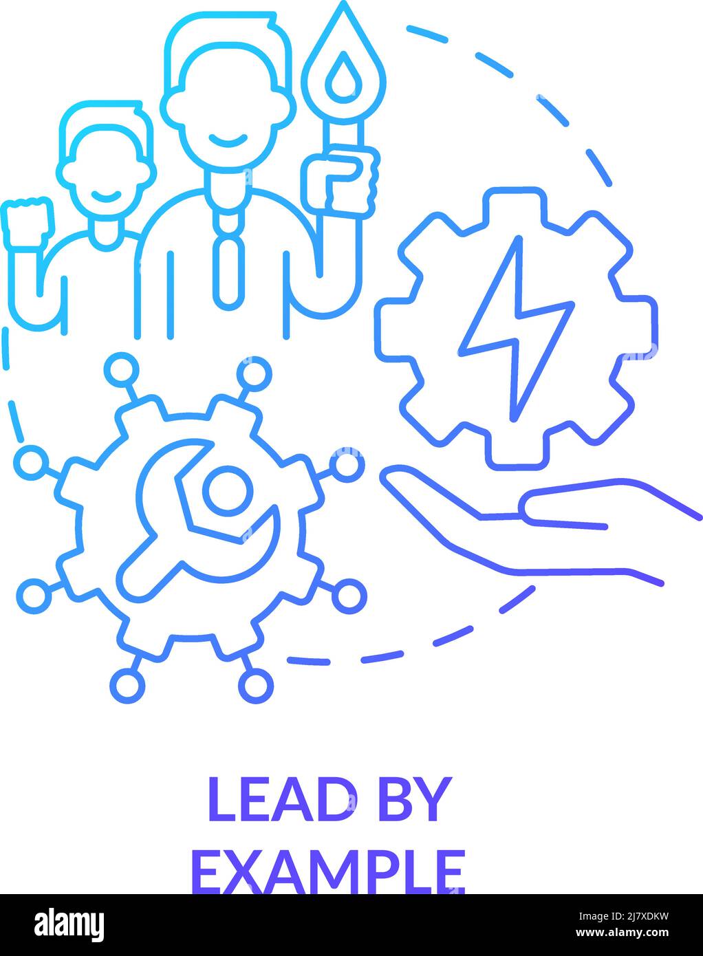 Lead by example blue gradient concept icon Stock Vector Image & Art - Alamy