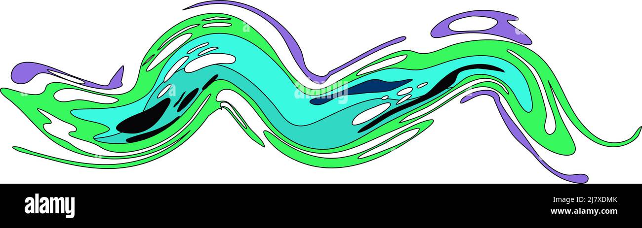 Color Liquid Wave flow element. Abstract colorful shape Stock Vector ...
