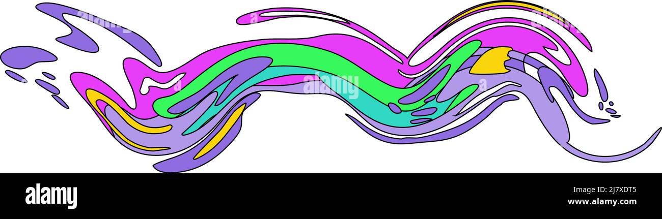 Color Liquid Wave flow element. Abstract colorful shape Stock Vector ...