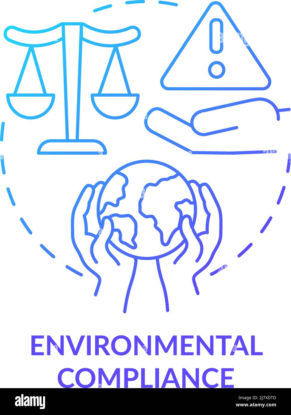 Environmental compliance blue gradient concept icon Stock Vector Image ... Environmental compliance blue gradient concept icon Stock Vector Image ...
