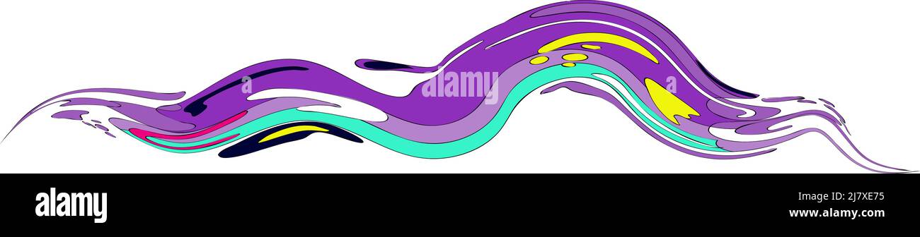 Color Liquid Wave flow element. Abstract colorful shape Stock Vector ...